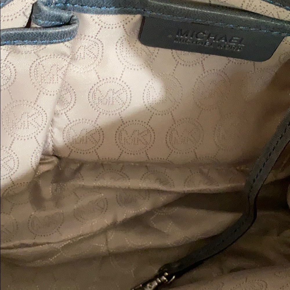 Mk Beautiful Blue Gray And Chrome Bag - Gem